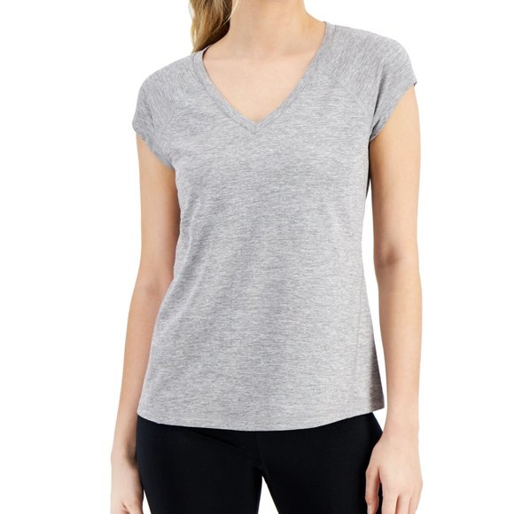 Ideology | Tops | Nwt Id Ideology Womens Vneck Short Sleeve Tshirt Gray ...